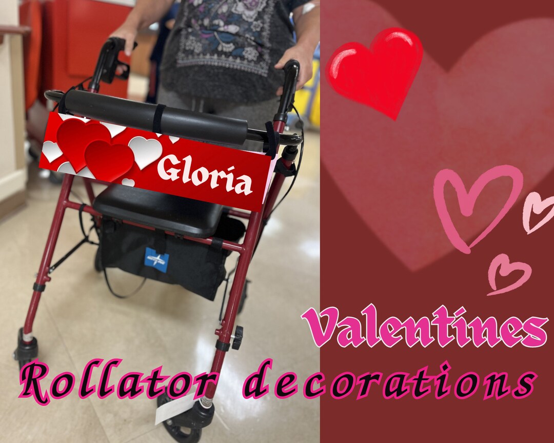 Rollator Accessory for Valentines Day, Valentines Walker Decoration ...
