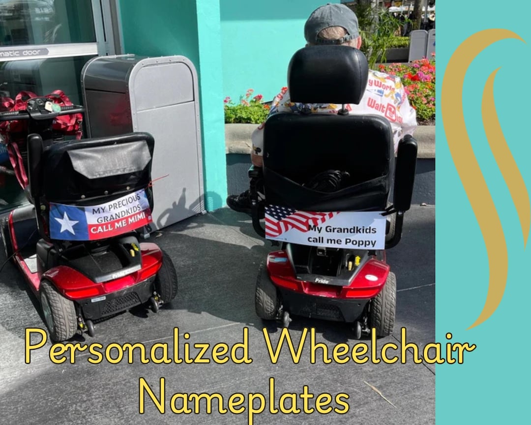 Wheelchair Name Plate, Personalized Wheelchair Accessory, Power ...
