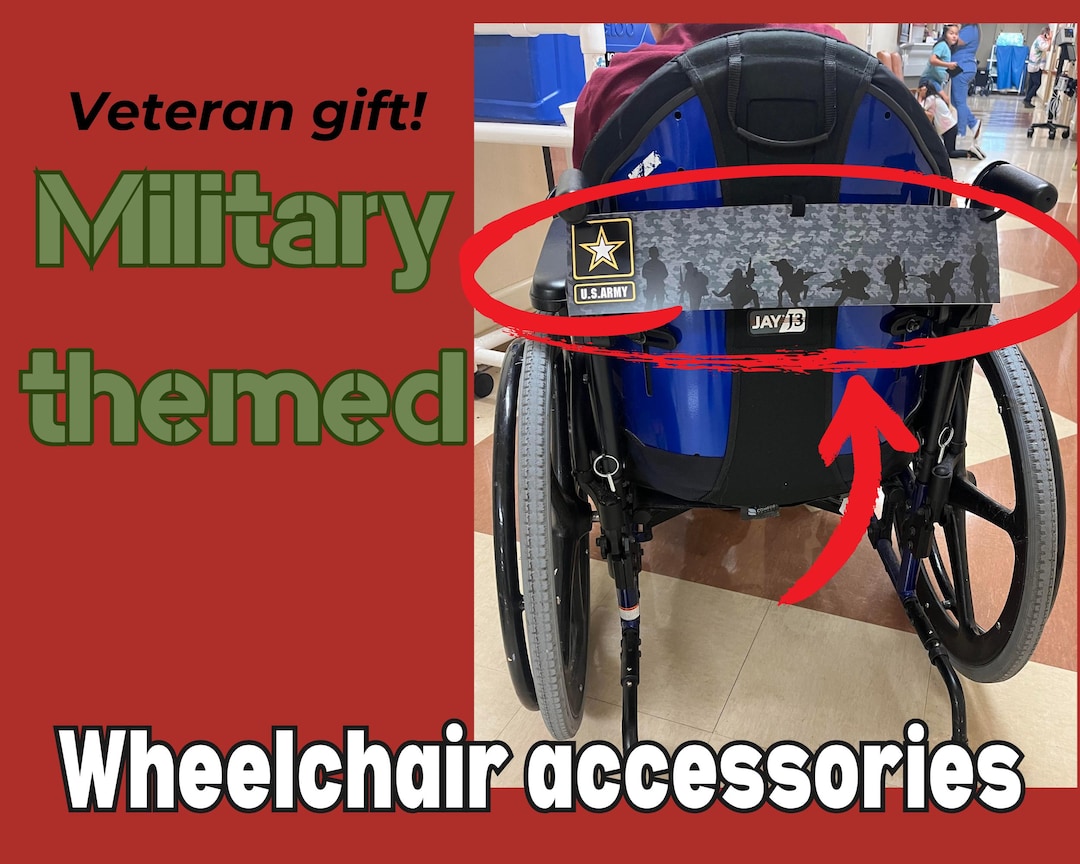 Personalized Military Wheelchair Banner: Veteran Gift, Wheelchair ...