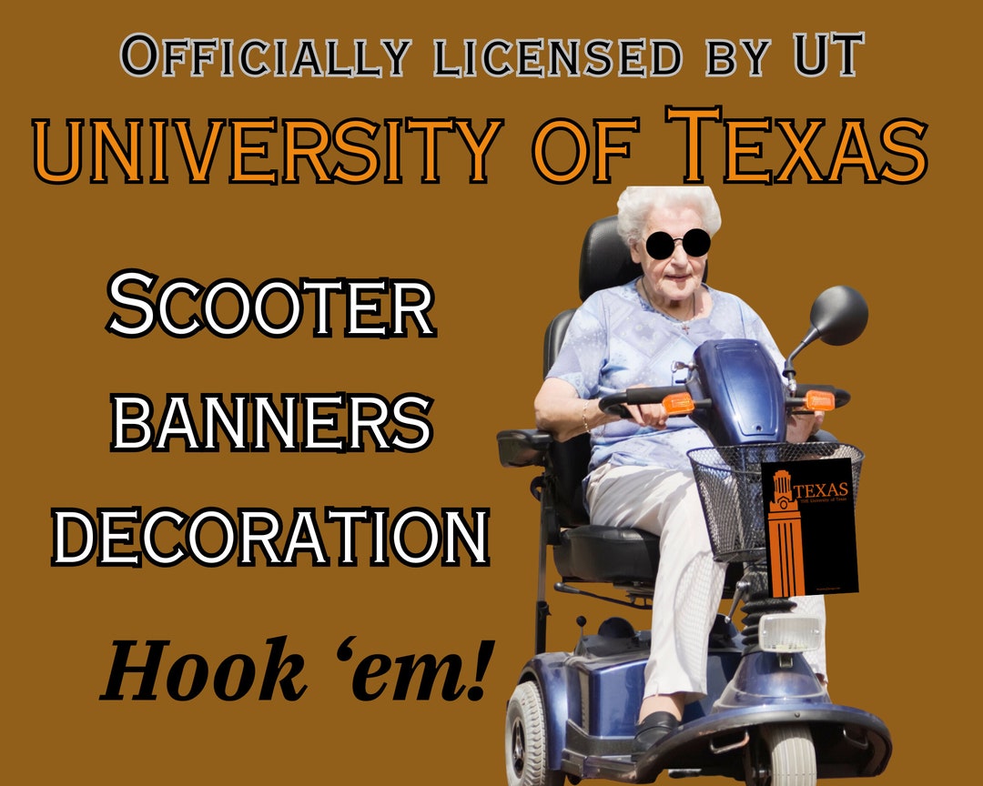 Texas Power Scooter Name Plate, UT Longhorns Mobility Scooter ...