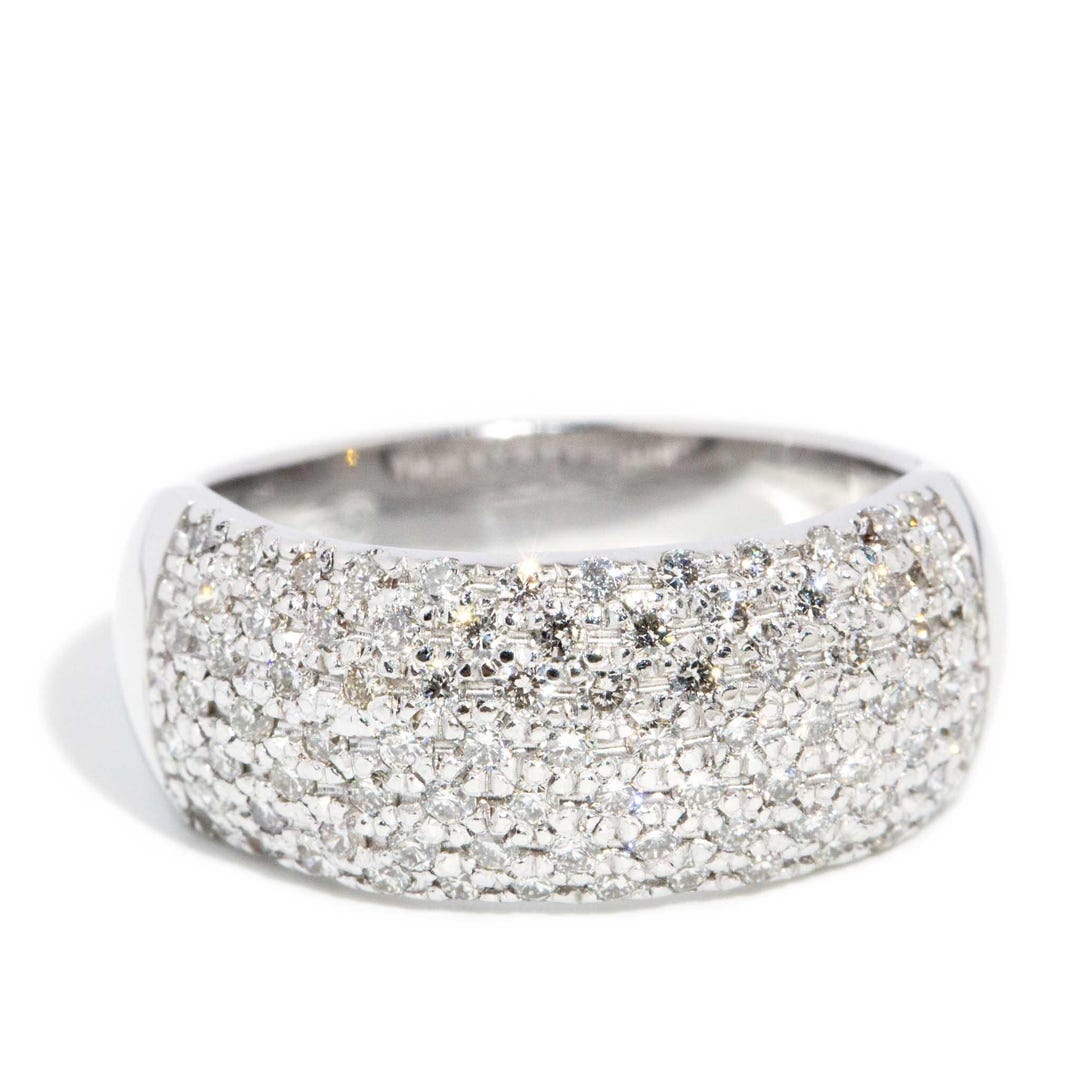 Coco Diamond Dome Cluster Ring 18ct Gold - Etsy
