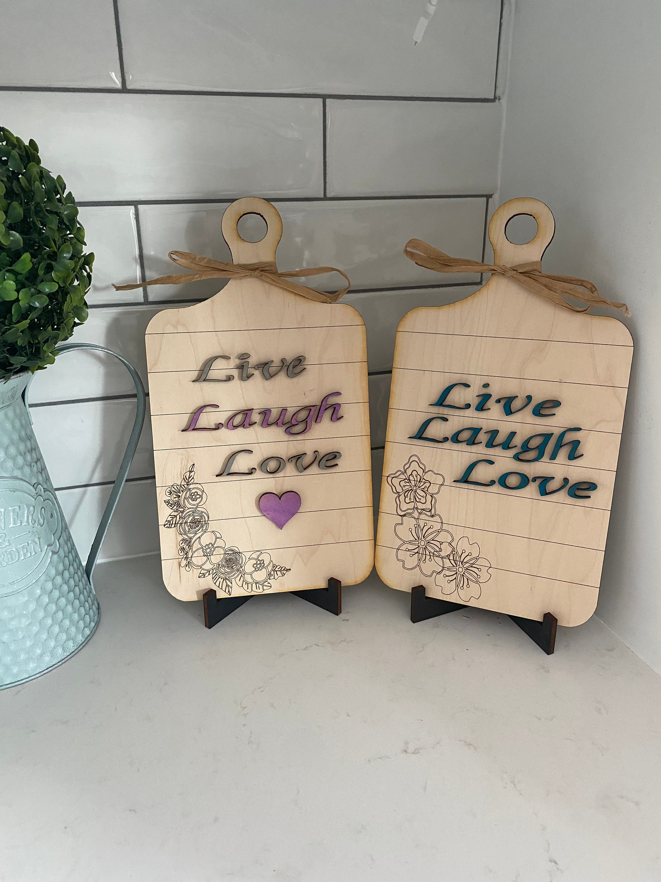 Decorative Cutting Boards SVG, Shiplap Cutting Board, Live Laugh Love ...