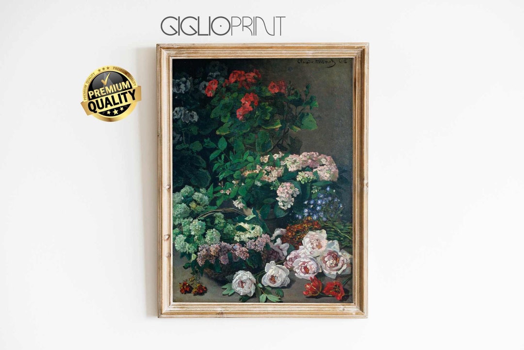 Claude Monet Poster FLEURS Monet Famous Painting Claude Monet Print ...