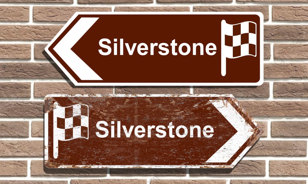 Silverstone British Tourist Style Metal Road Sign Man Cave Garage Sign ...
