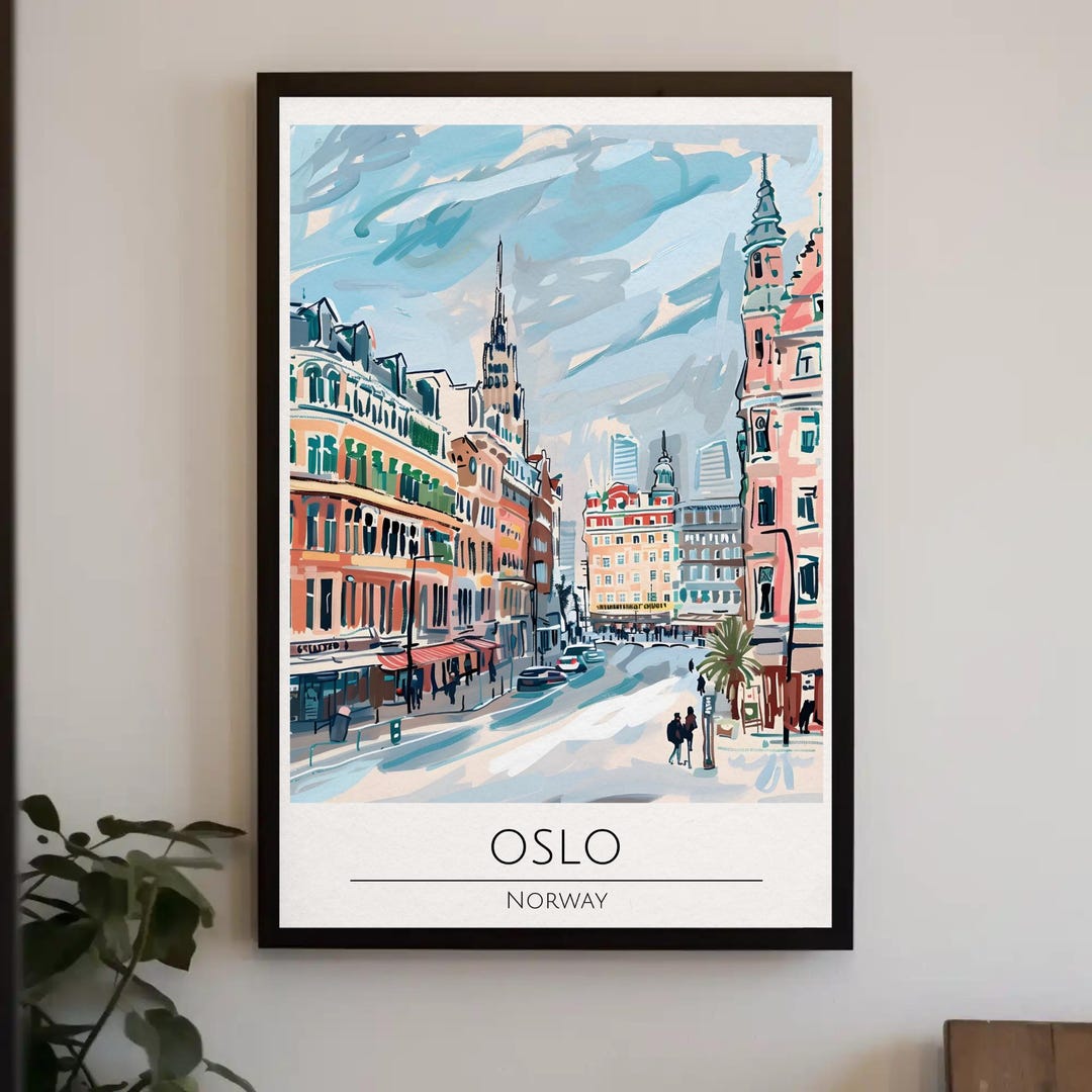 Oslo Norway Metal Poster Sign Wall Plaque Garage Sign Bar Sign Man Cave ...