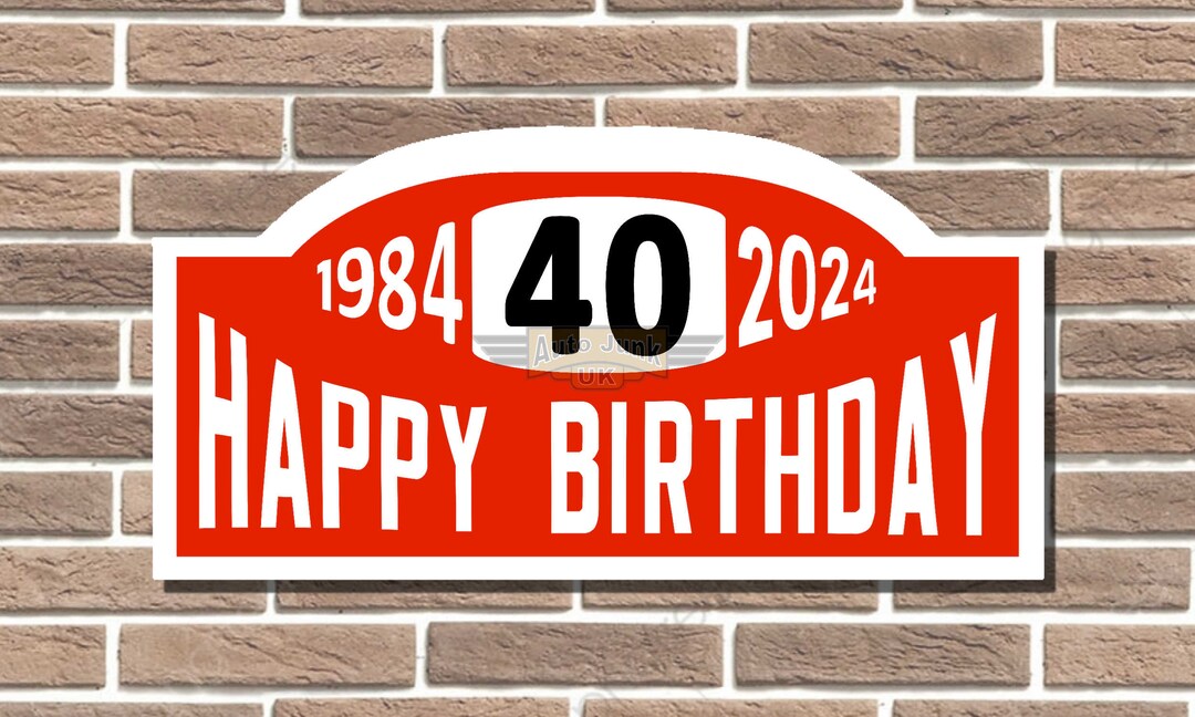 Personalised Happy Birthday Rally Plaque Sign WRC Garage Sign Man Cave ...