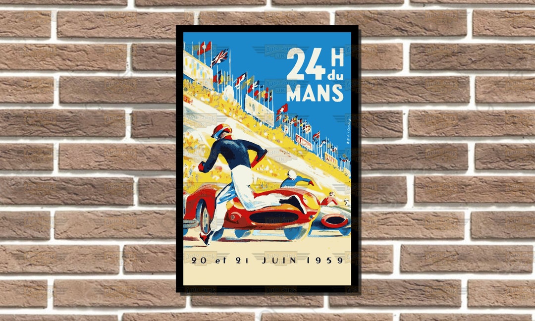 Le Mans 24hr Du Mans Metal Sign Wall Plaque F1 Motogp BSB Garage Sign ...