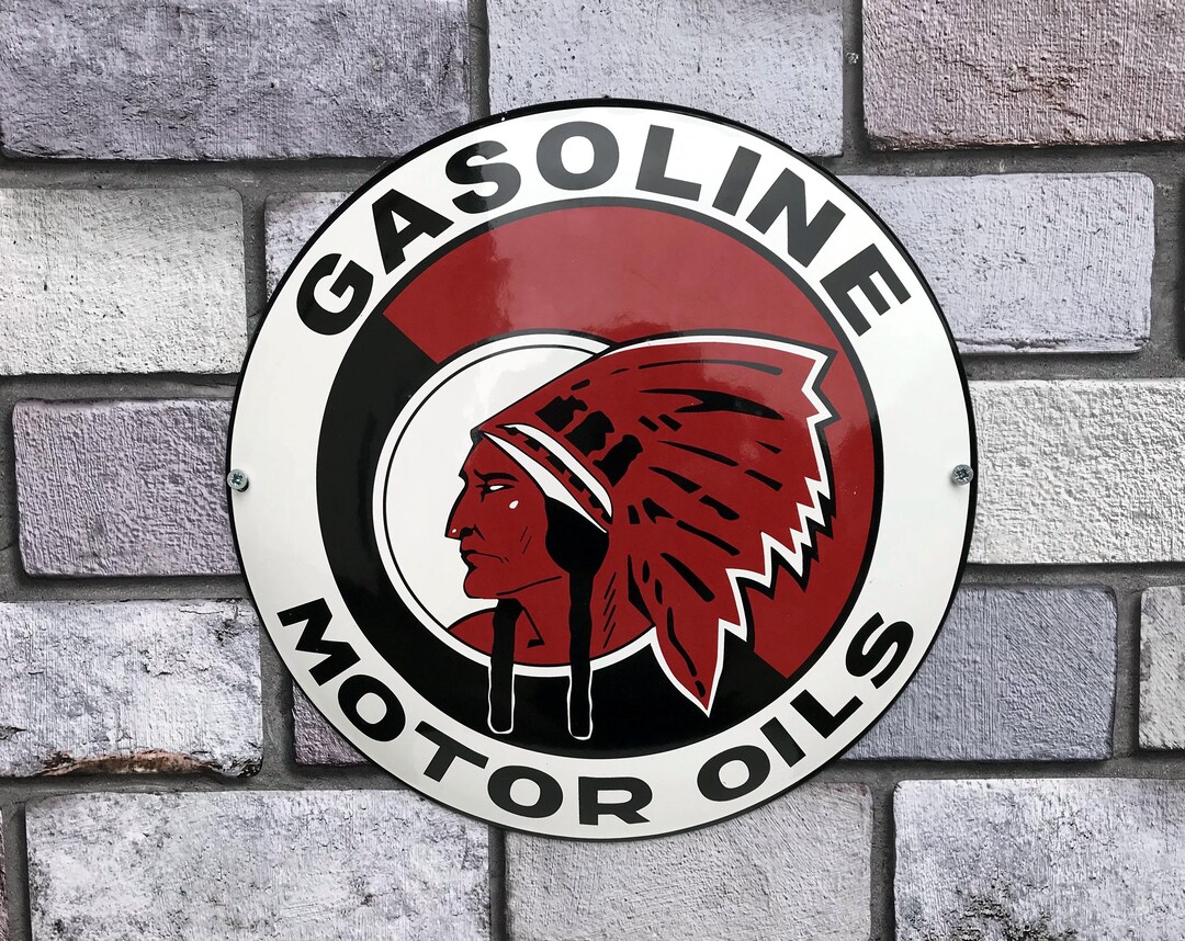 Red Indian Enamel Sign Garage Sign Scooter Bar Sign Man Cave - Etsy