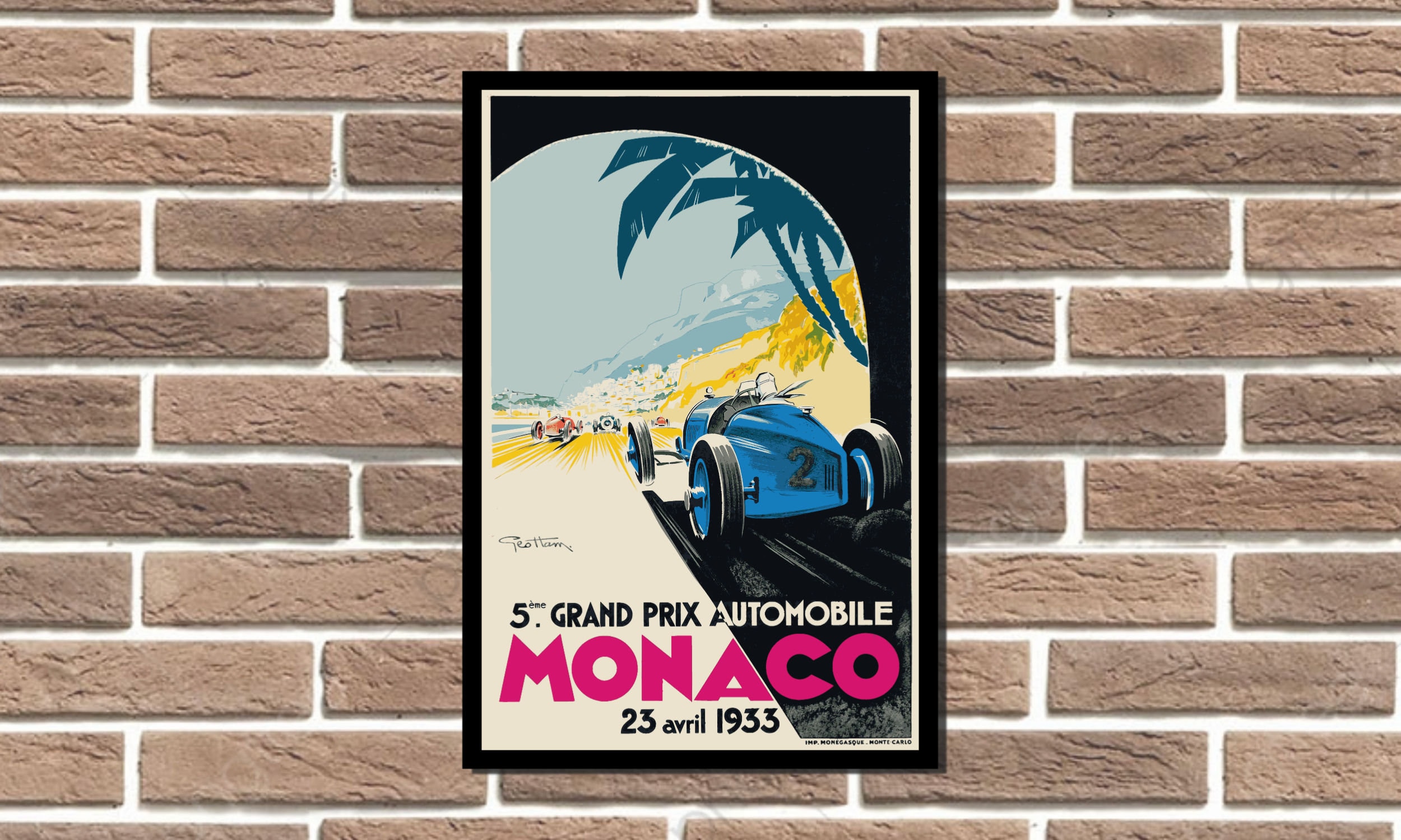 Monaco Grand Prix 1933 Metal Sign Wall Plaque F1 Motogp BSB - Etsy