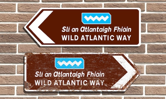 Wild Atlantic Way British Tourist Style Metal Road Sign Man - Etsy UK