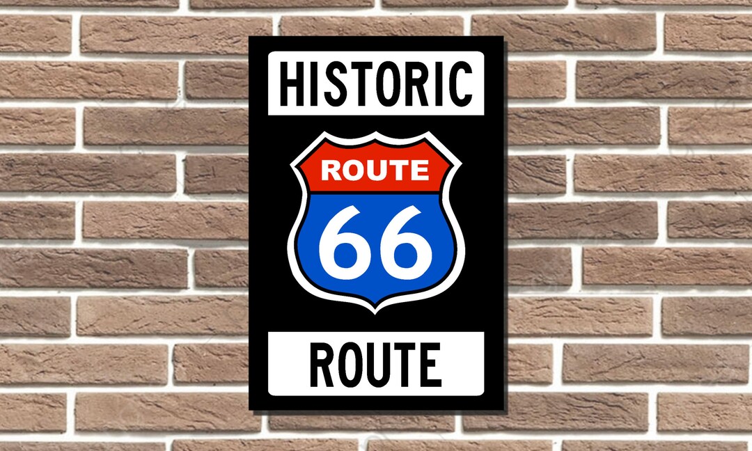 Route 66 Metal Sign Wall Plaque Classic Car Garage Sign Man Cave - Etsy