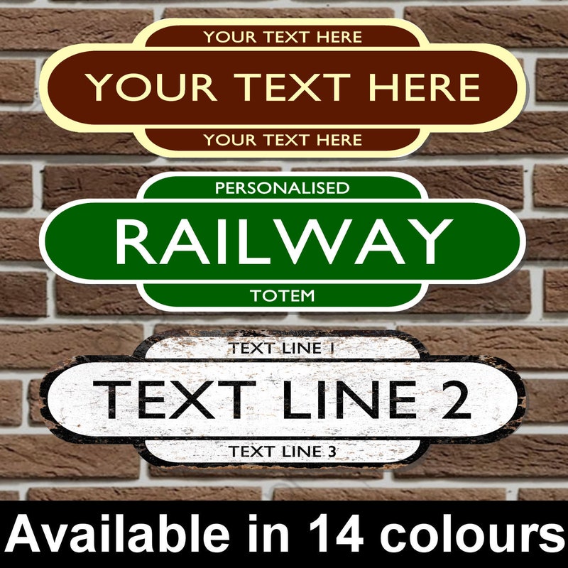 Customized Train Metal Signs - Etsy UK