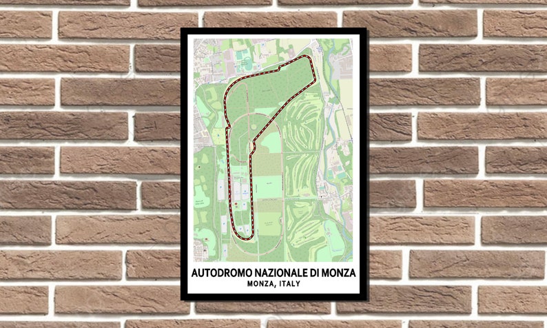 Autodromo Nazionale Di Monza Circuit Map Layout Metal Sign - Etsy UK