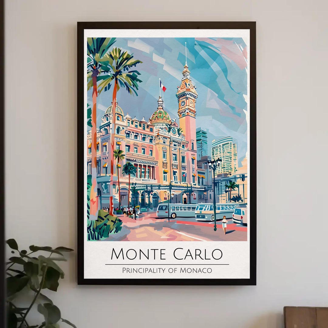 Monte Carlo Monaco Metal Poster Sign Wall Plaque Garage Sign Bar Sign ...