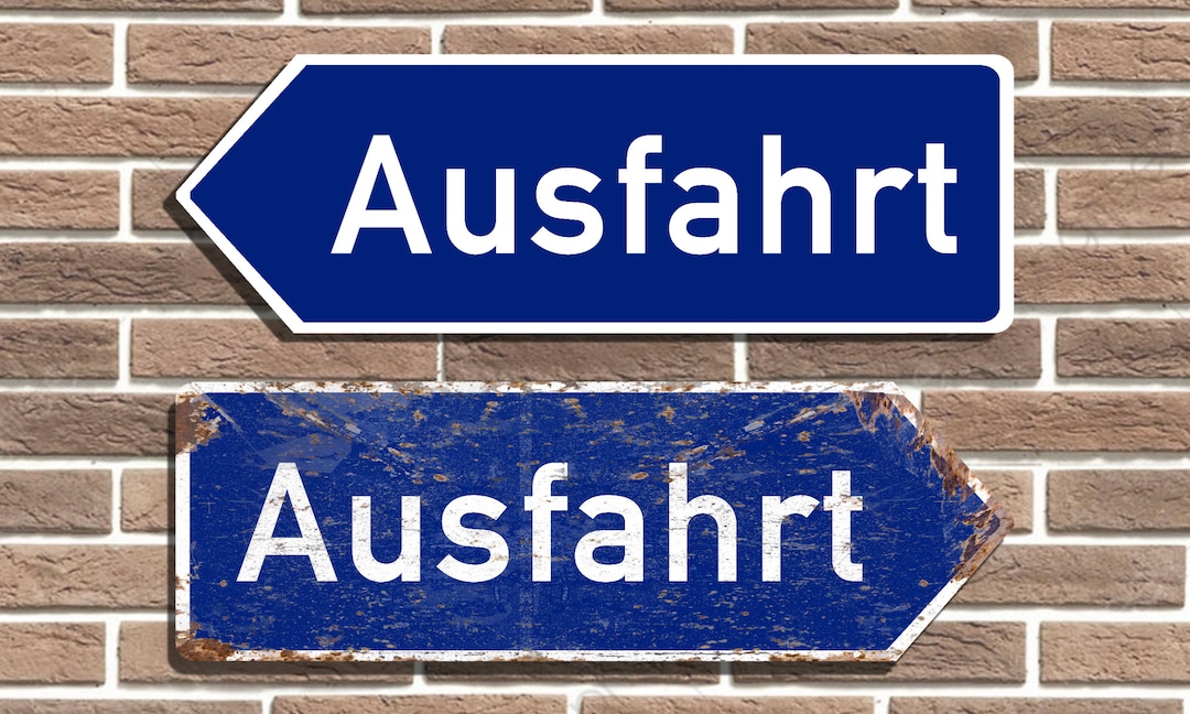 Ausfahrt Metal Road Sign Wall Plaque Man Cave Garage Sign Home Bar - Etsy