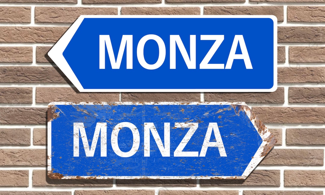 Monza Italian Style Metal Road Sign Man Cave Garage Sign - Etsy
