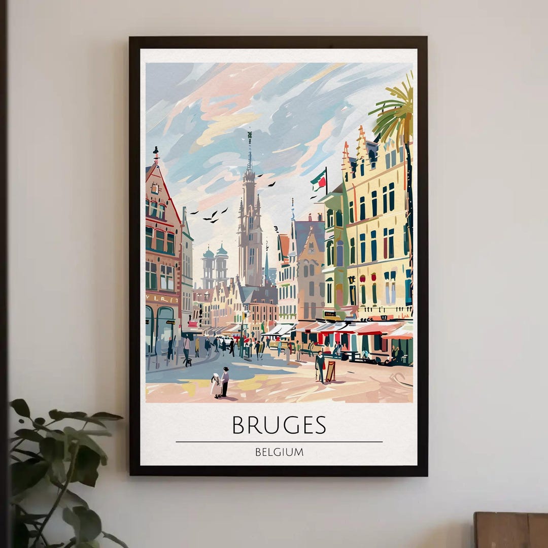 Bruges Belgium Metal Poster Sign - Etsy