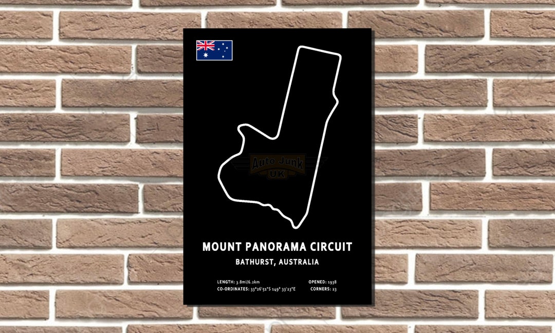 Mount Panorama Bathurst Circuit Layout Metal Sign Wall Plaque - Etsy