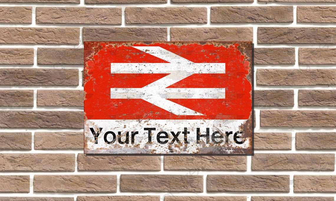 Personalised Railway Sign Metal Train Sign Man Cave Garage - Etsy