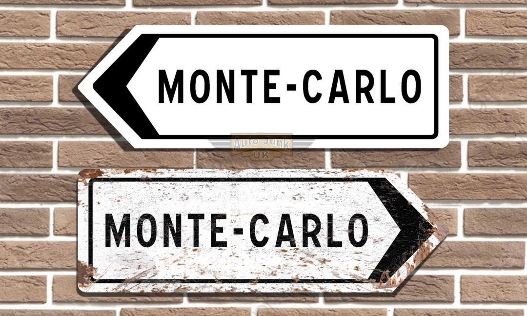 Monte Carlo French Style Metal Road Sign Man Cave Garage Sign - Etsy