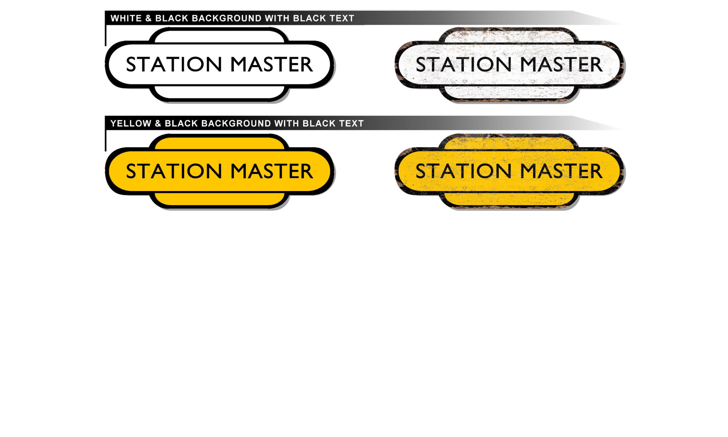 Station Master Railway Totem Sign Metal Train Sign Man Cave - Etsy