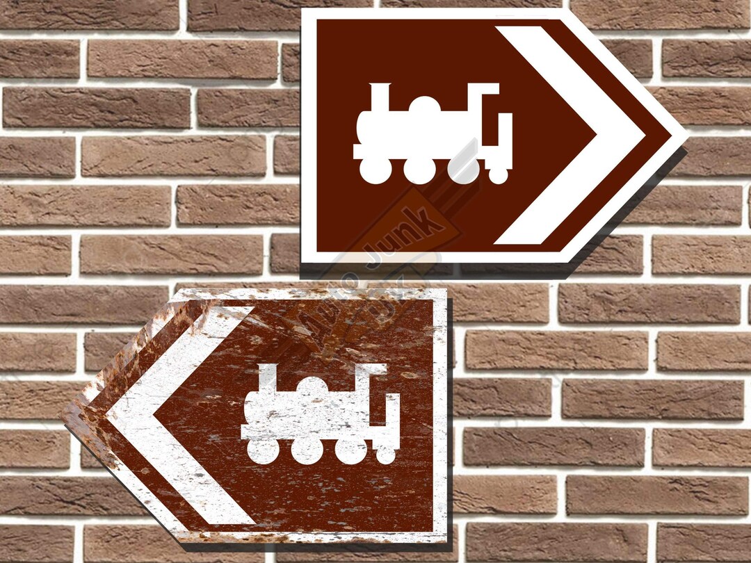 Railway Station British Tourist Style Metal Road Sign Train Sign - Etsy