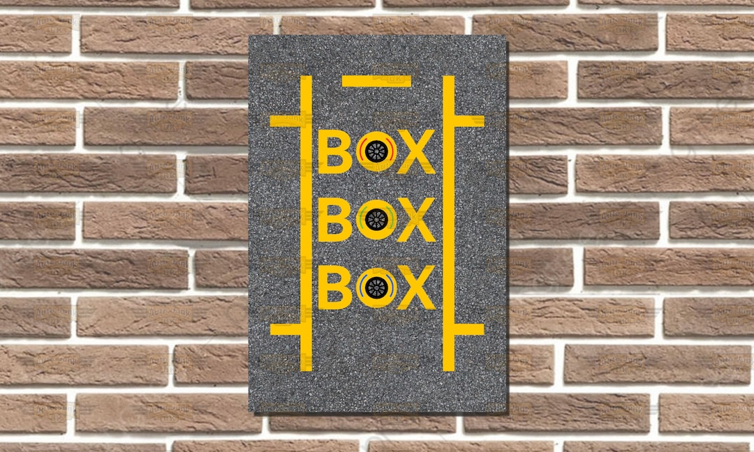Pit Stop "box Box Box" Metal Wall Sign Wall Plaque F1 Motogp BSB Le ...