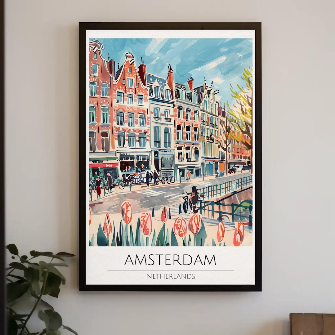 Amsterdam Netherlands Metal Poster Sign - Etsy