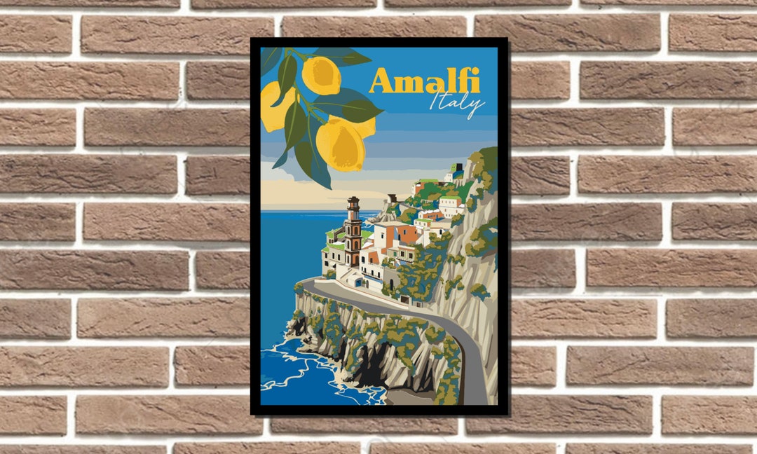 Amalfi Coast Italy Metal Sign Wall Plaque Garage Sign Bar Sign - Etsy