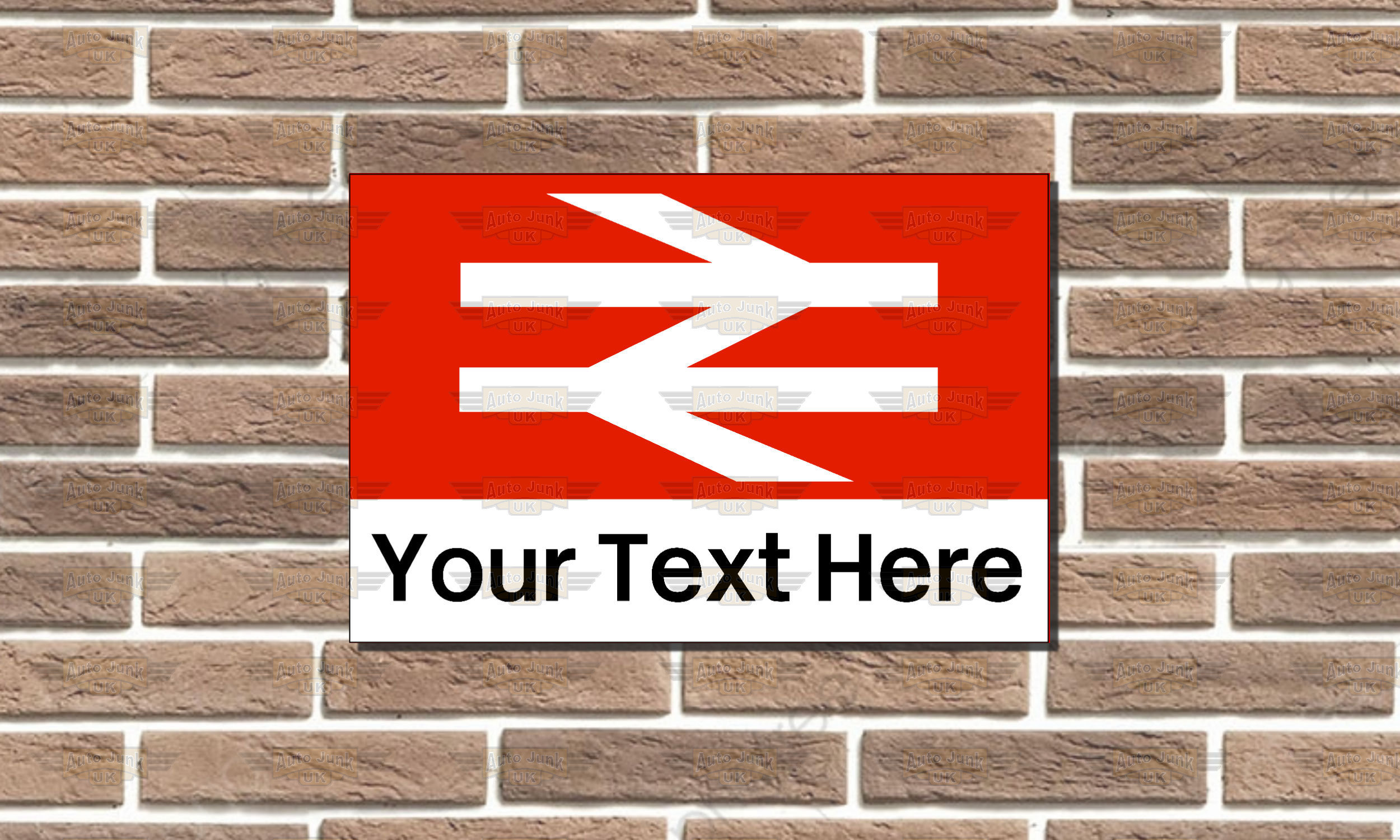 Personalised Railway Metal Sign Garage, Bar, Shop, Man Cave Train Sign ...