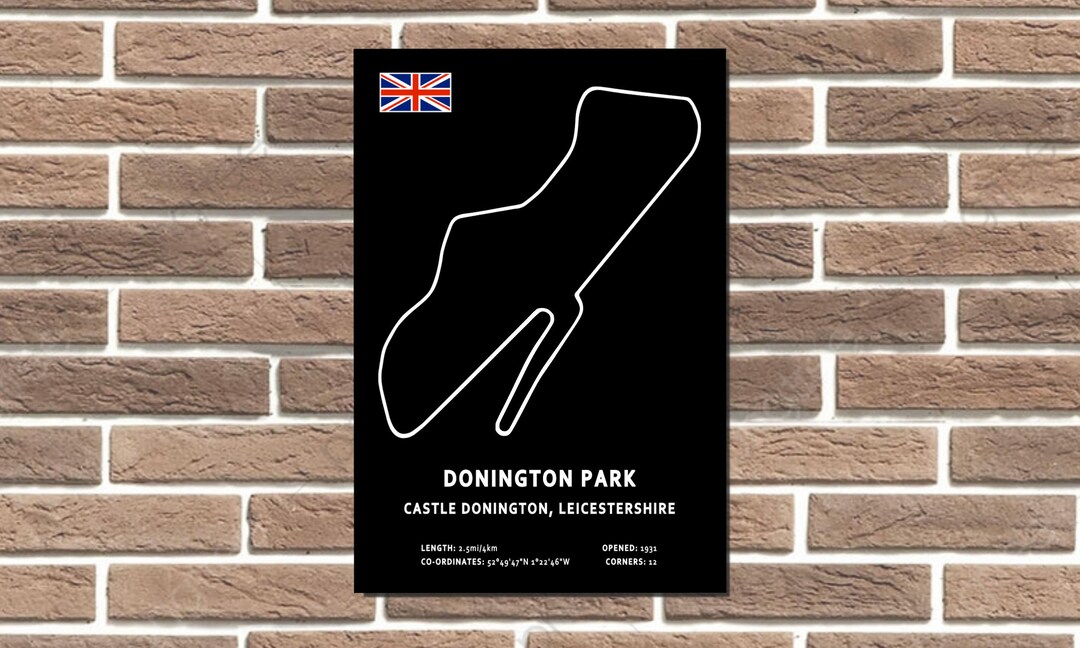 Donington Park Circuit Layout Metal Sign Wall Plaque F1 Motogp BSB ...