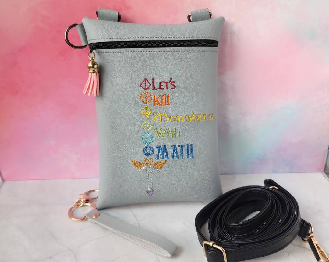 Let's Kill Monster With Math Vinyl Pouch Purse Dice Bag Adjustable ...