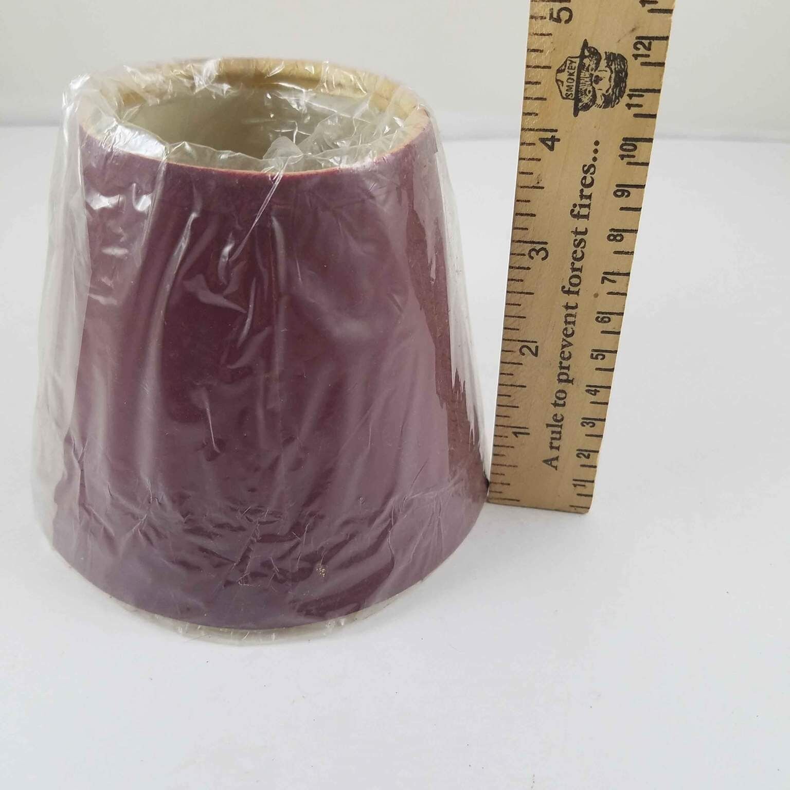 Small Burgundy Lamp Shade Cone Shaped Maroon Wine 5x4x3 Clip on Wall ...