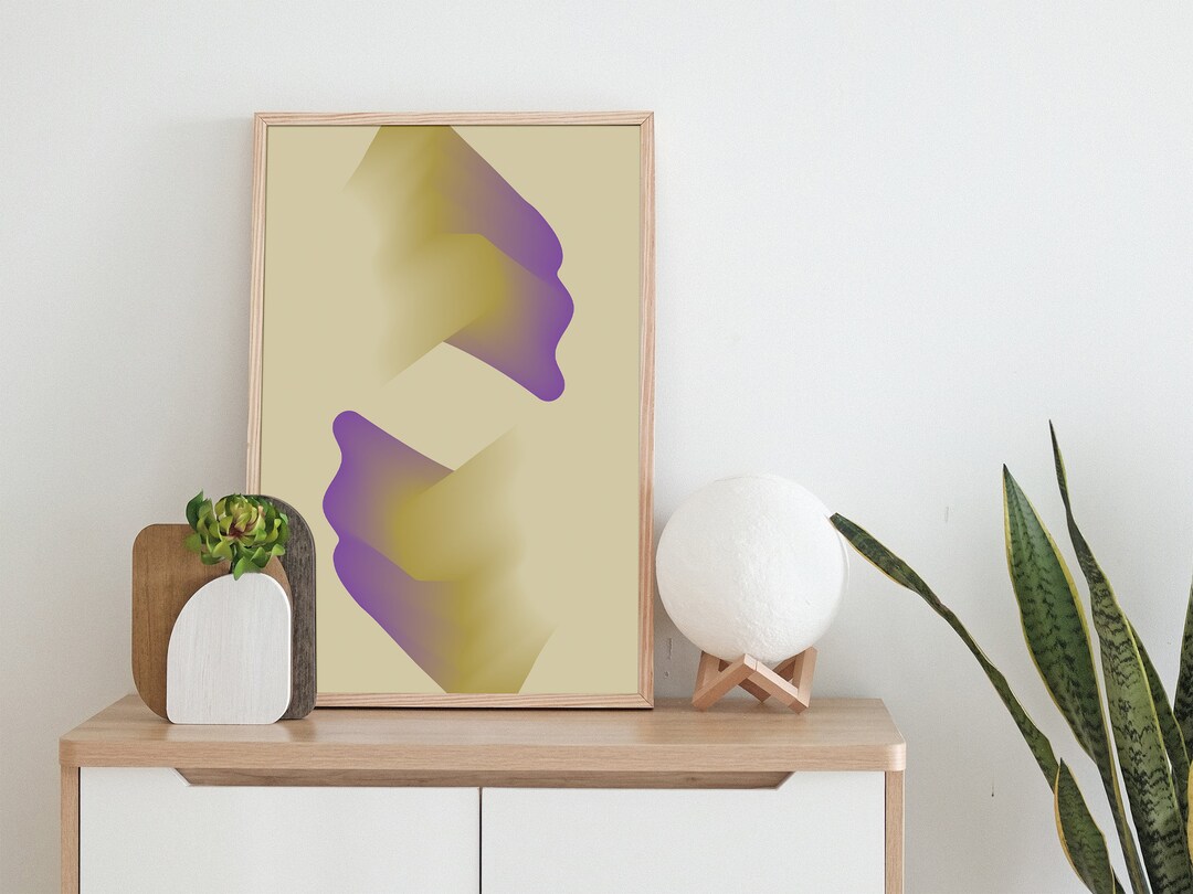 2-way Abstract Calming Hands Wall Art, Bedroom Wall Art, Dining Room ...