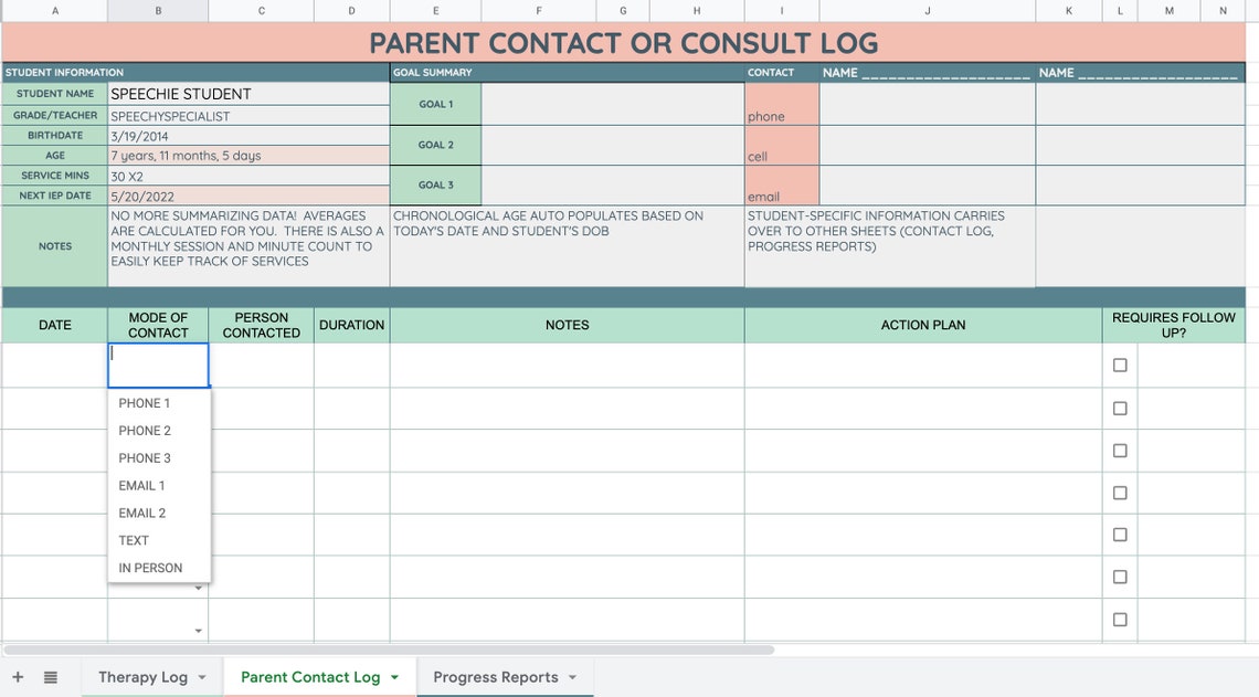 Therapy Bundle for Google Sheets therapy Notes Monthly - Etsy