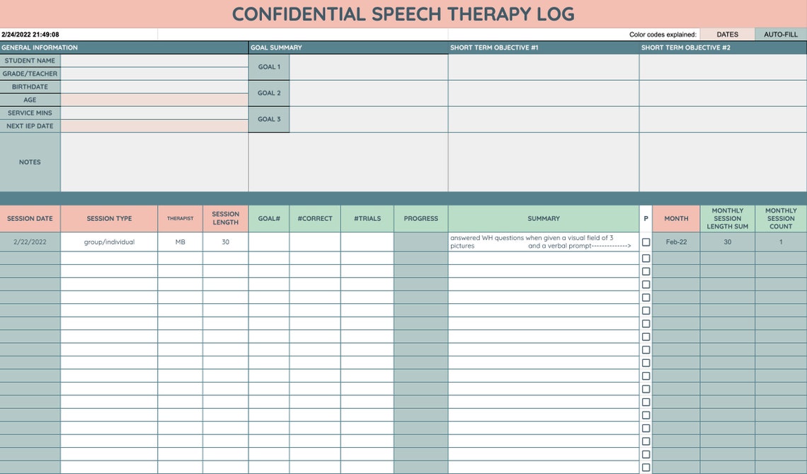 Therapy Bundle for Google Sheets therapy Notes Monthly - Etsy