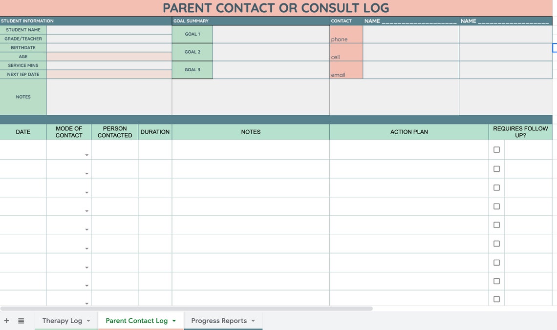 Therapy Bundle for Google Sheets therapy Notes Monthly - Etsy