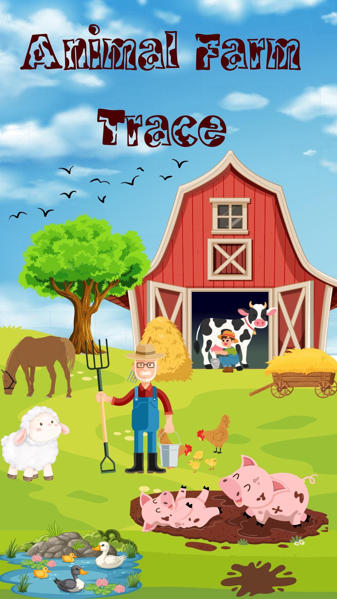 Farm Number Trace Activity - Etsy