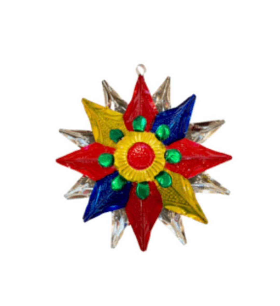 Colorful 16-point Star Ornament - Etsy