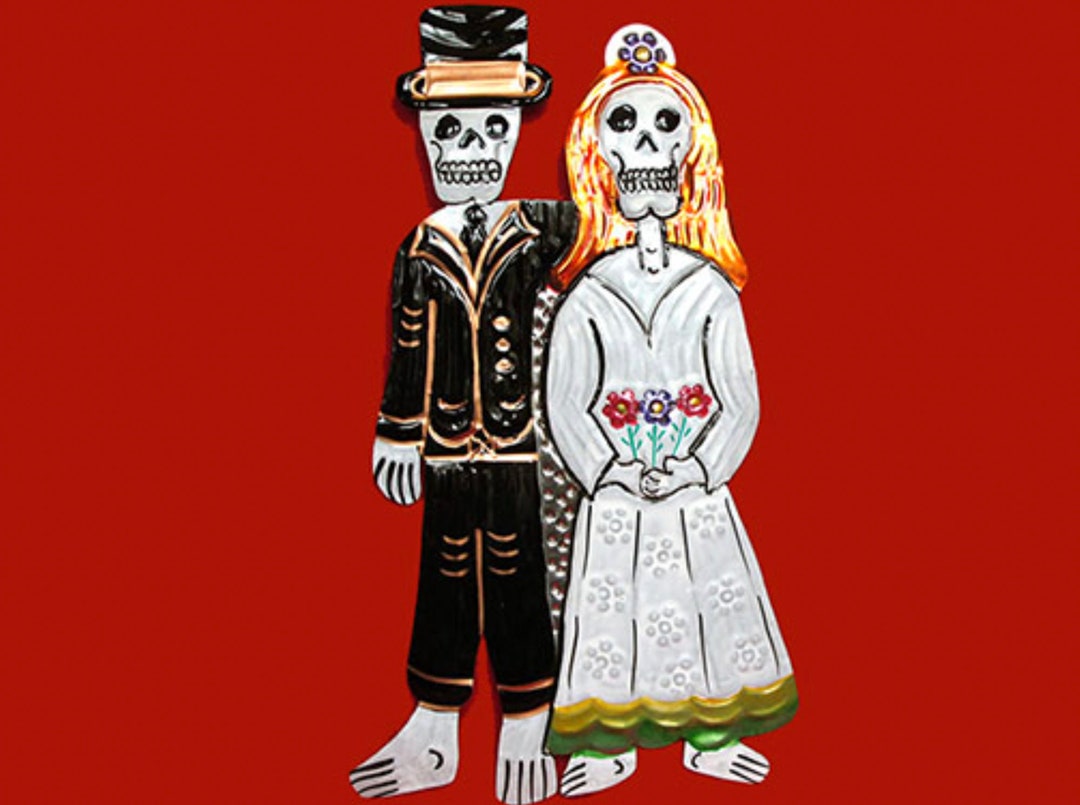 Skeleton Bride and Groom Wall Plaque - Etsy