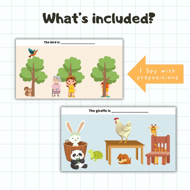 Prepositions Activities Kit, Vocabulary Learning Materials for Kids ...