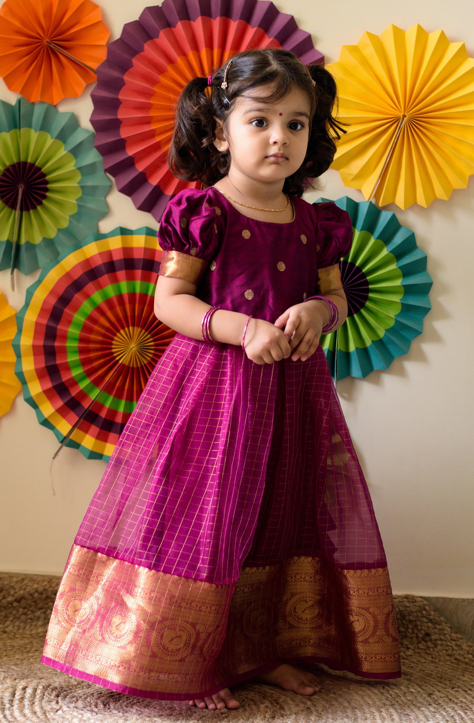 Traditional Handmade Indian Ethnic Kids Wear Lehenga Choli Frock ...
