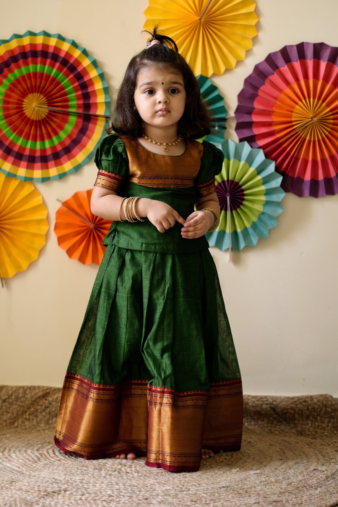 Traditional Indian Ethnic Kids Wear Lehenga Choli Frock in - Etsy