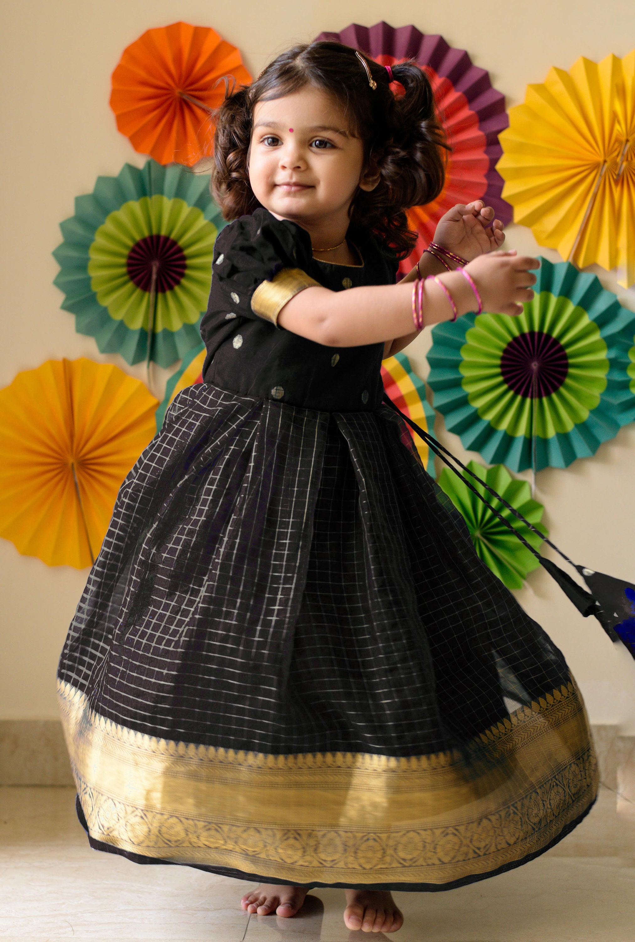 Traditional Handmade Indian Ethnic Kids Wear Lehenga Choli Frock ...