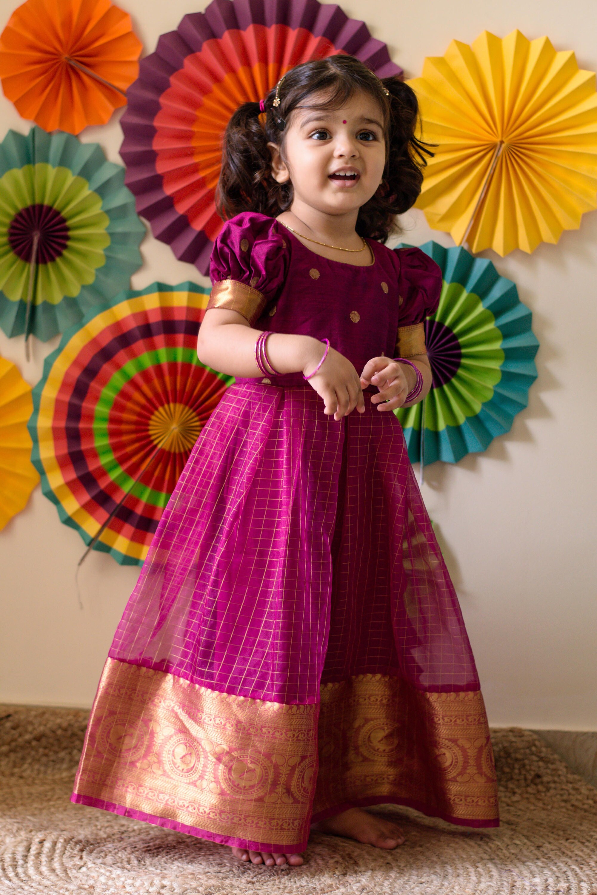 Traditional Handmade Indian Ethnic Kids Wear Lehenga Choli Frock ...
