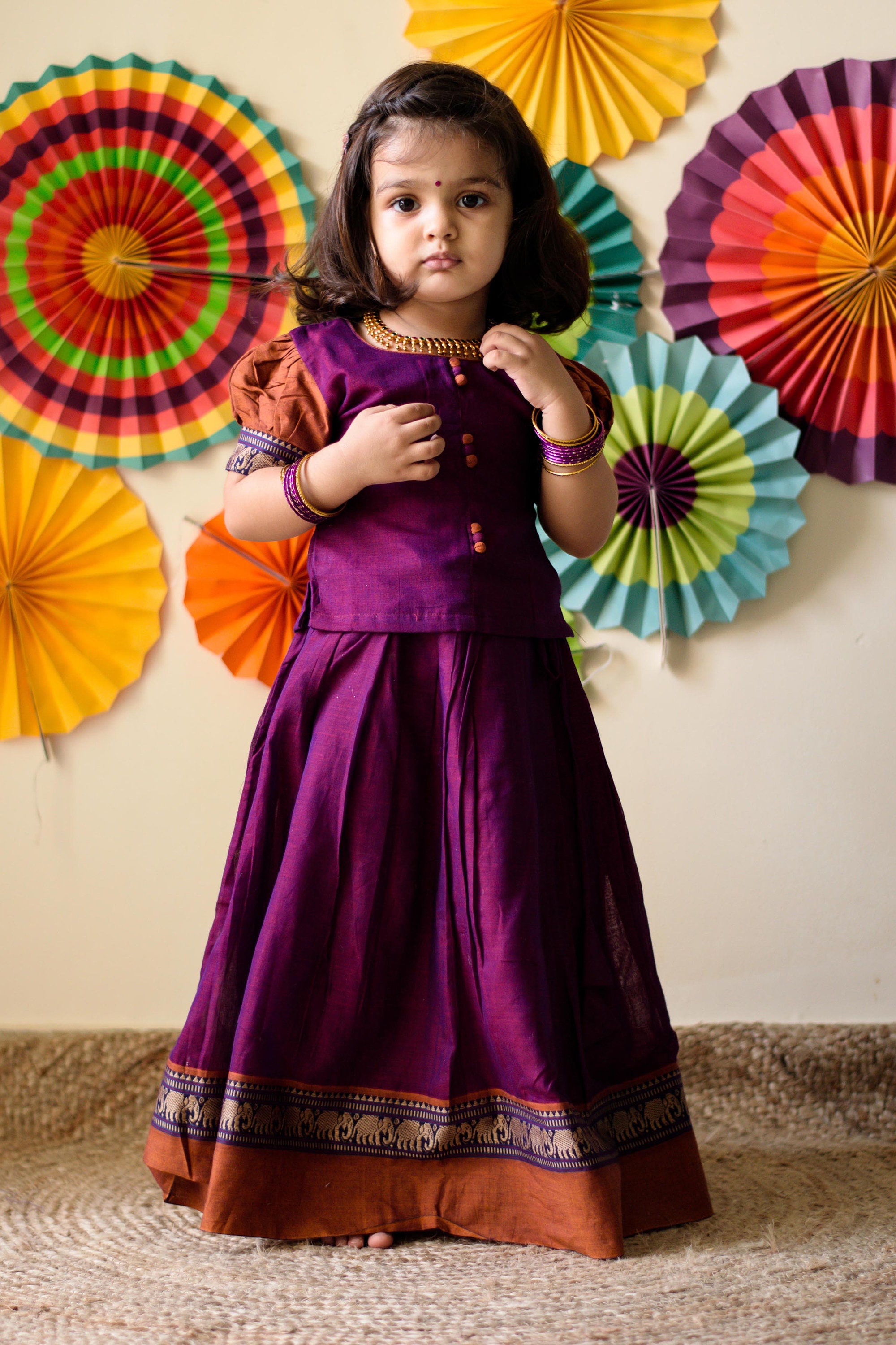 South Indian Traditional Dress For Kids