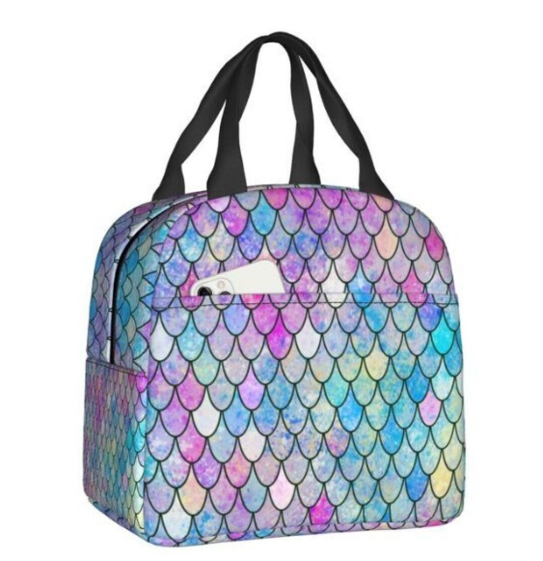 Mermaid Lunchbox Fish Scales Tail Insulated Tote Bag - Etsy