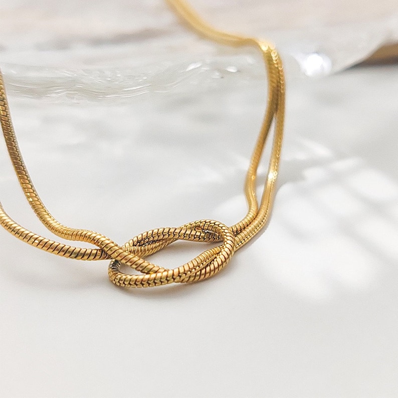 Exquisite Rope Couple Necklace/perfect and Meaningful Knot Gift/love ...