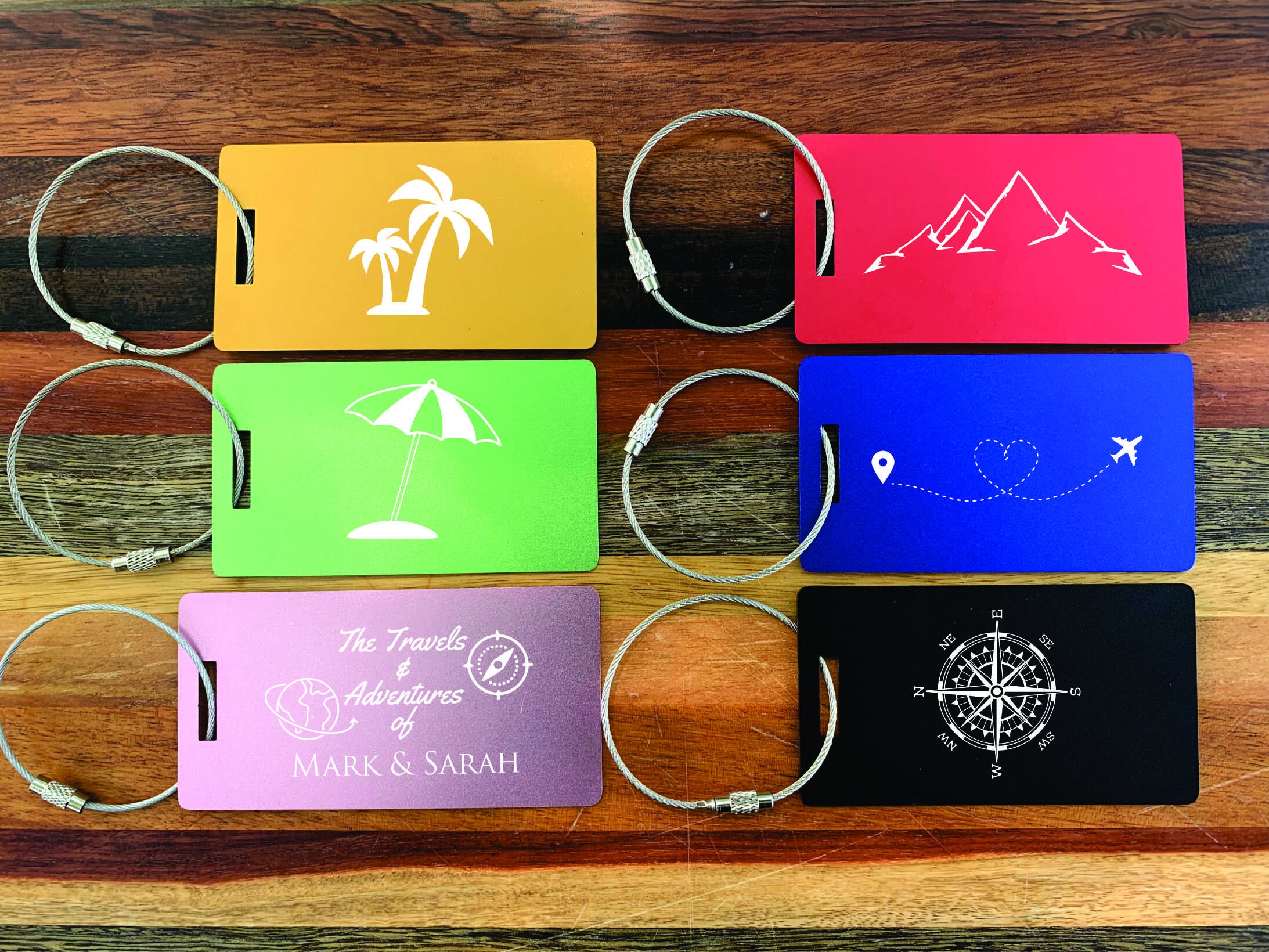 Custom QR Code Luggage Tag: Laser Engraved Aluminum ID Tag - Etsy