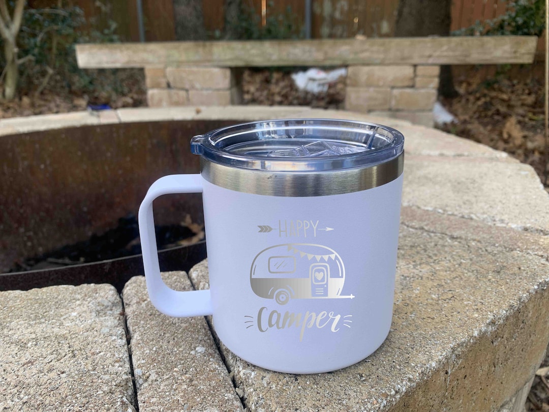 Personalized Camper Coffee Mug: Laser Engraved, Insulated Stainless ...